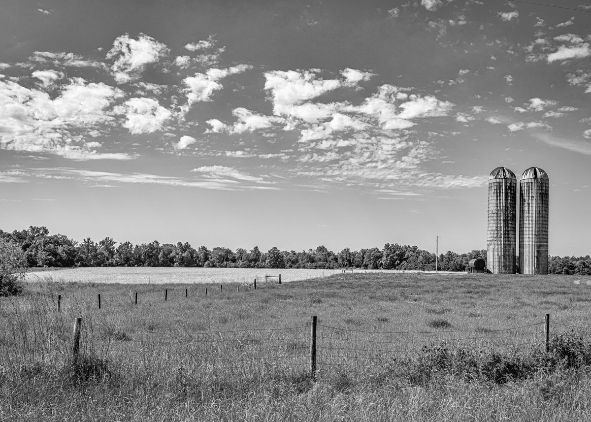 'Field Agriculture Silos' Poster by Gestalt Imagery | Displate