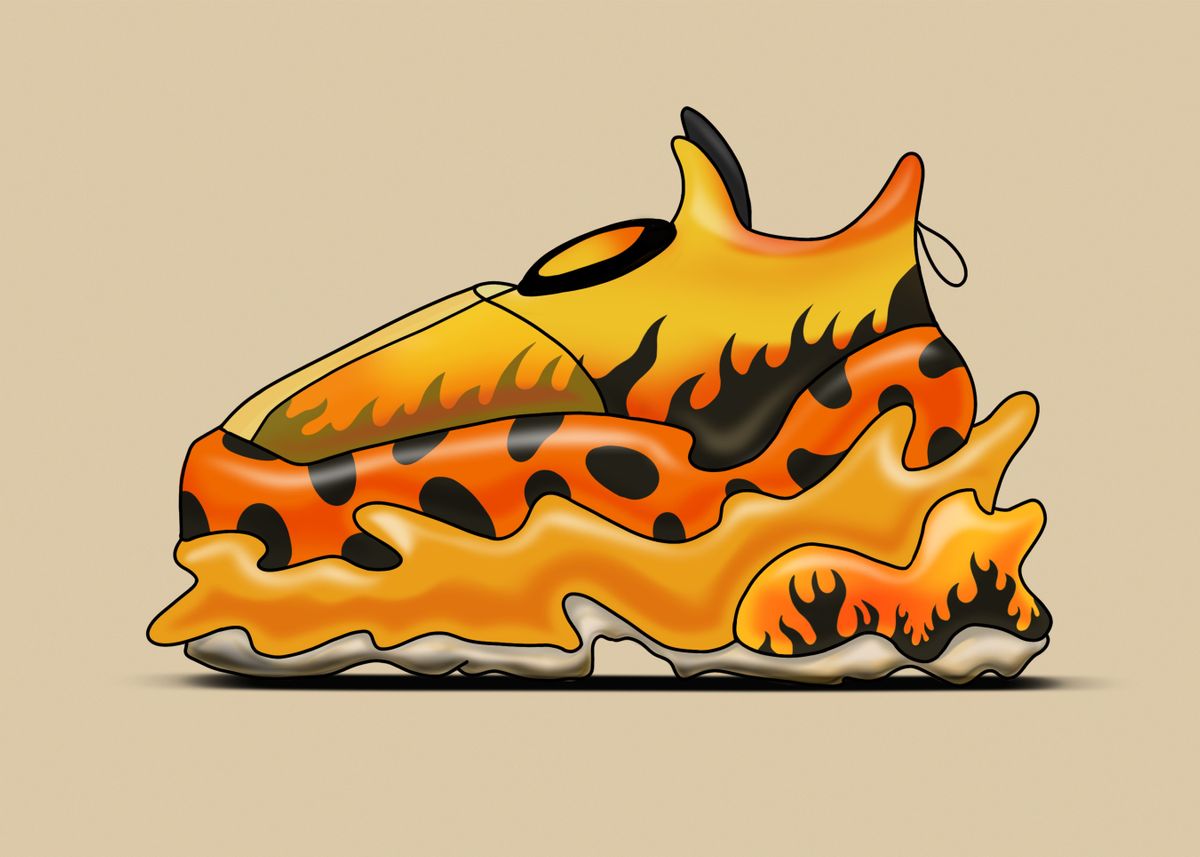 'Wavey Davey Sneaker' Poster by Dragos Botcau | Displate