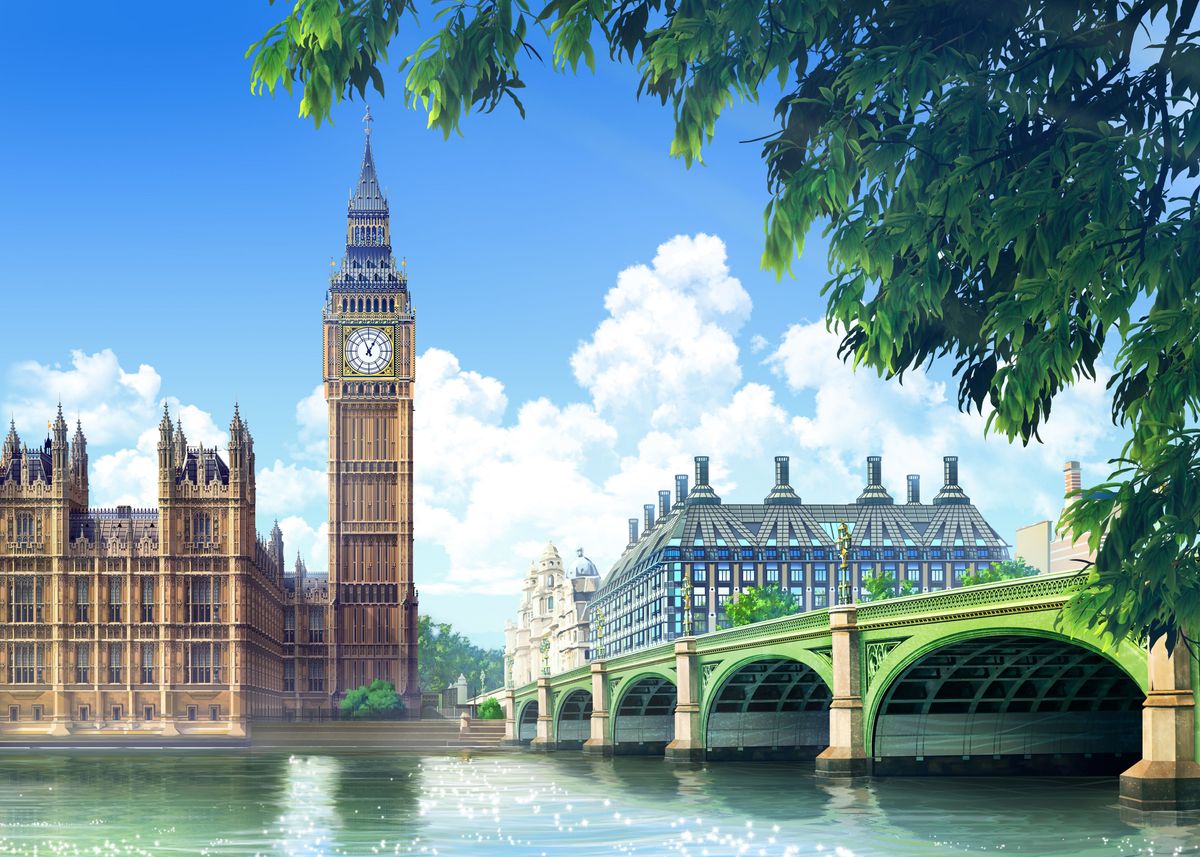 'England' Poster, picture, metal print, paint by QUANG NGUYEN | Displate