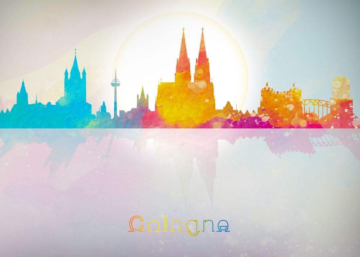 'Cologne Germany' Poster by Farwell Florentino | Displate