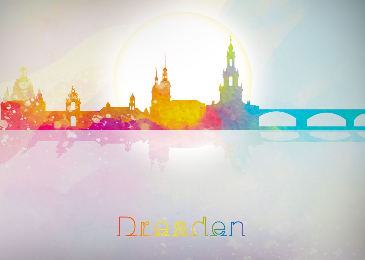 'Dresden Germany' Poster, picture, metal print, paint by Farwell ...
