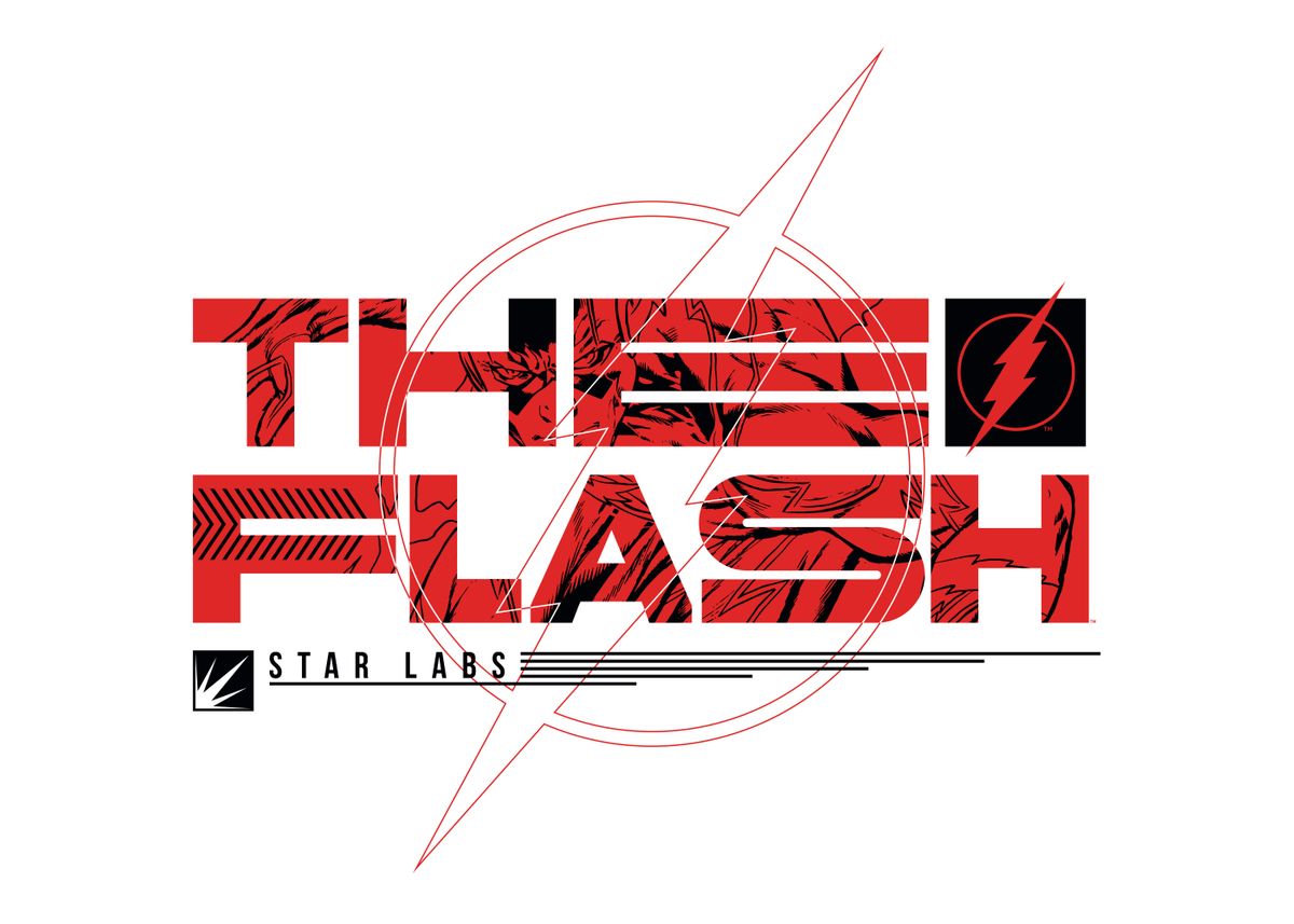'The Flash Typo' Poster, picture, metal print, paint by DC Comics ...
