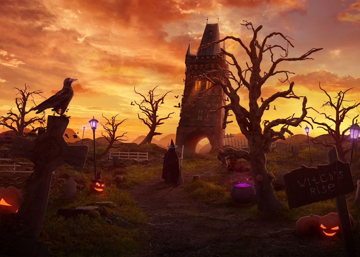 'Hallowed eve' Poster by Kindred Pixels | Displate