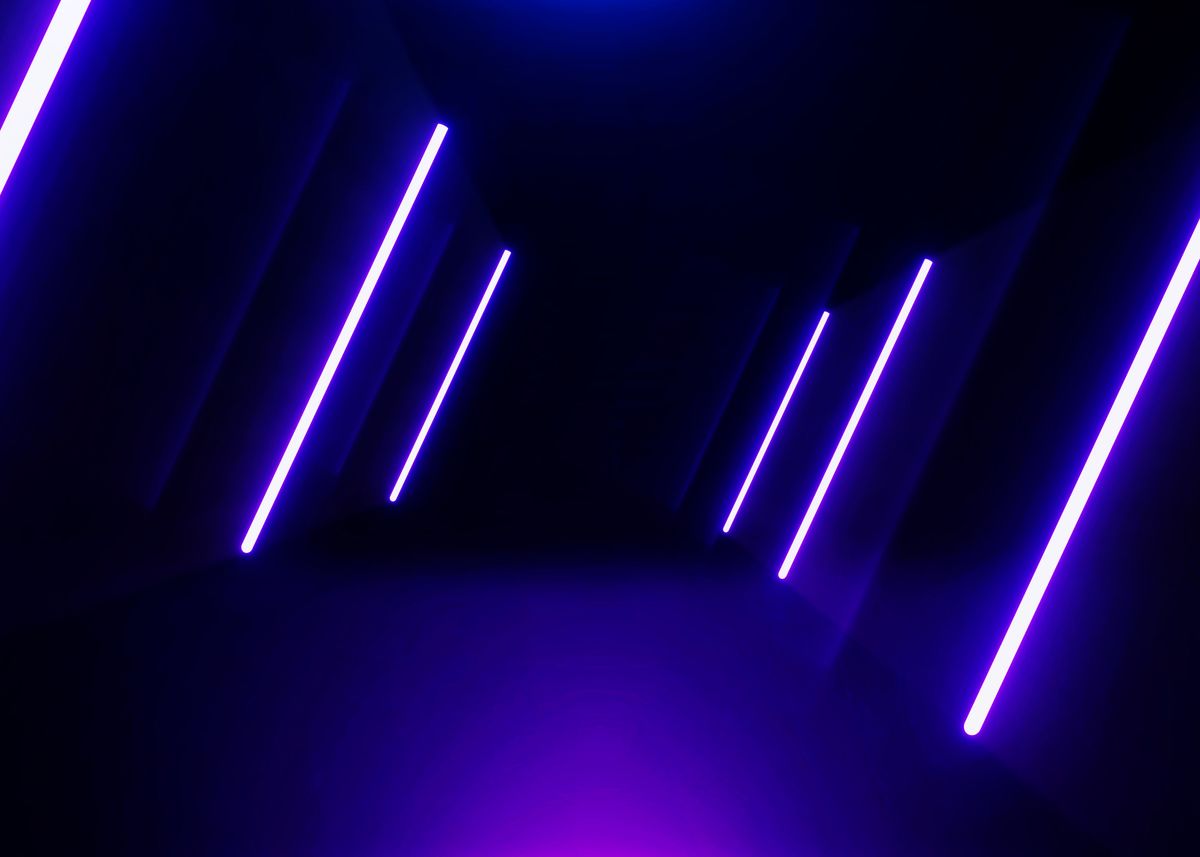 'Neon retro style 80s' Poster, picture, metal print, paint by ...