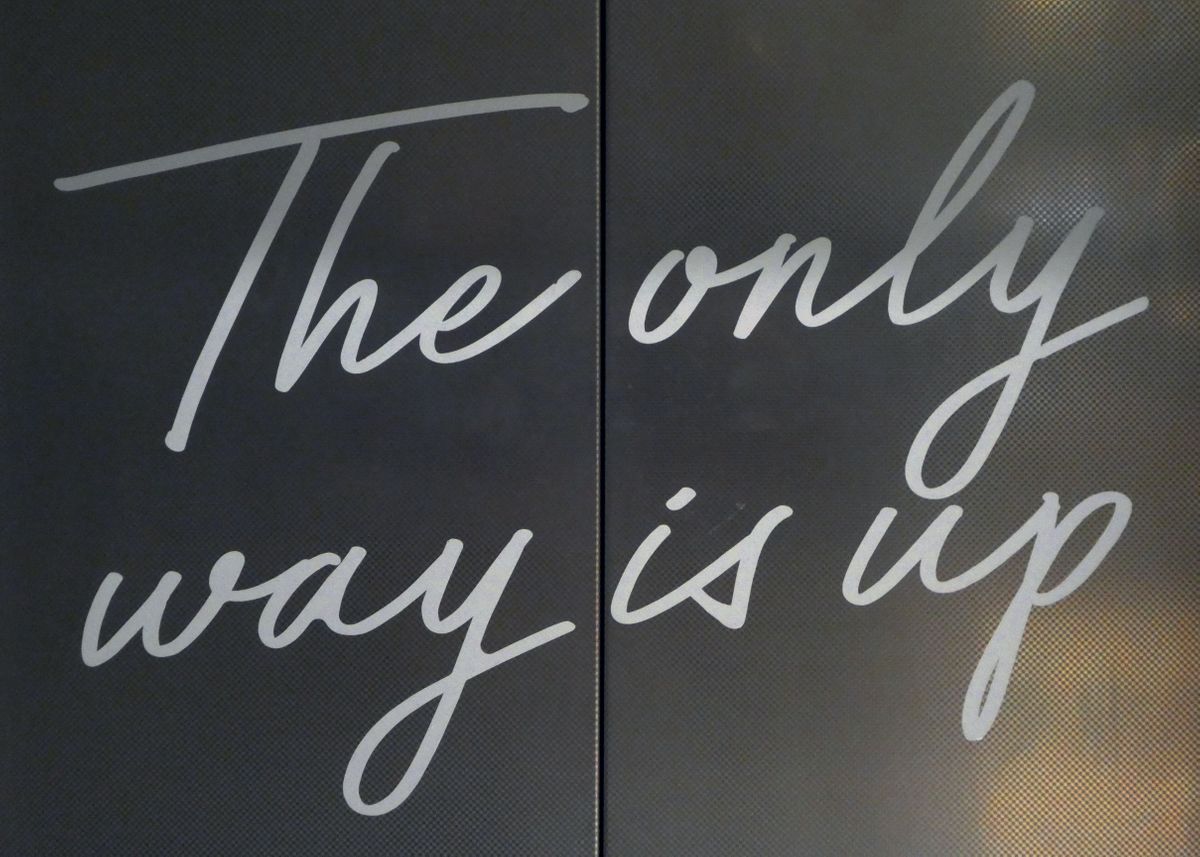 'The only way is up ' Poster by Sam Brady | Displate