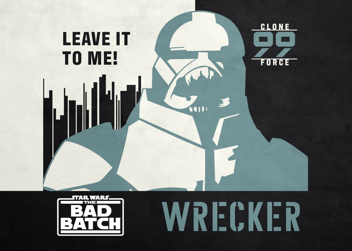 'Bad Batch Wrecker' Poster, picture, metal print, paint by Star Wars ...