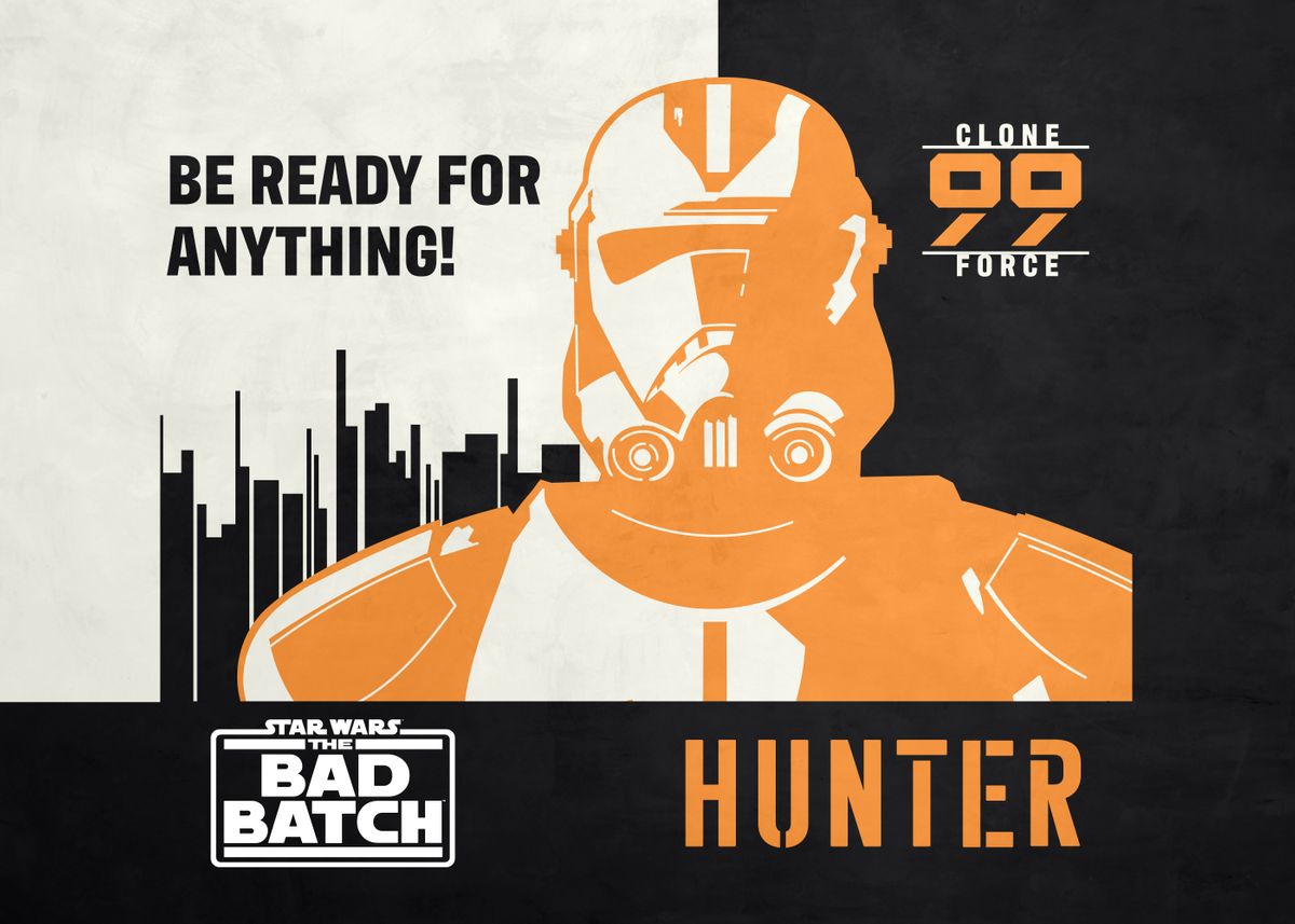 'Bad Batch Hunter' Poster, picture, metal print, paint by Star Wars ...