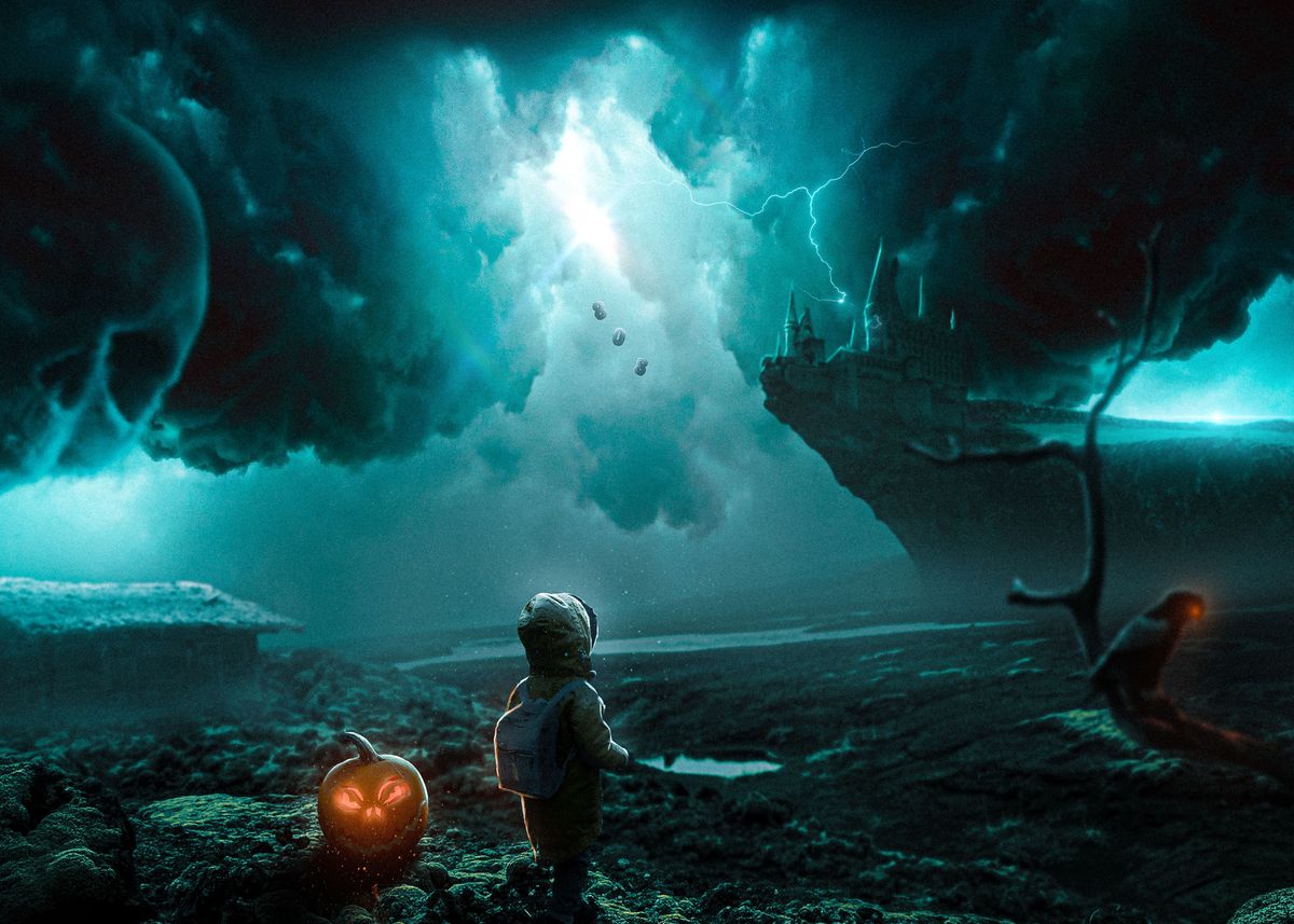 'Horror Halloween Scary' Poster, picture, metal print, paint by ...