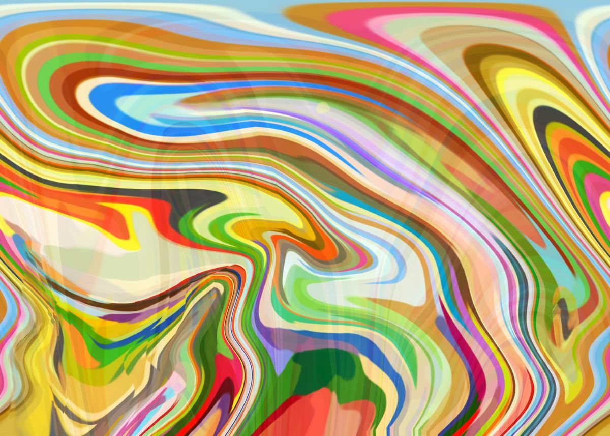 'Abstract Alien Art Cute24' Poster, picture, metal print, paint by Gani ...