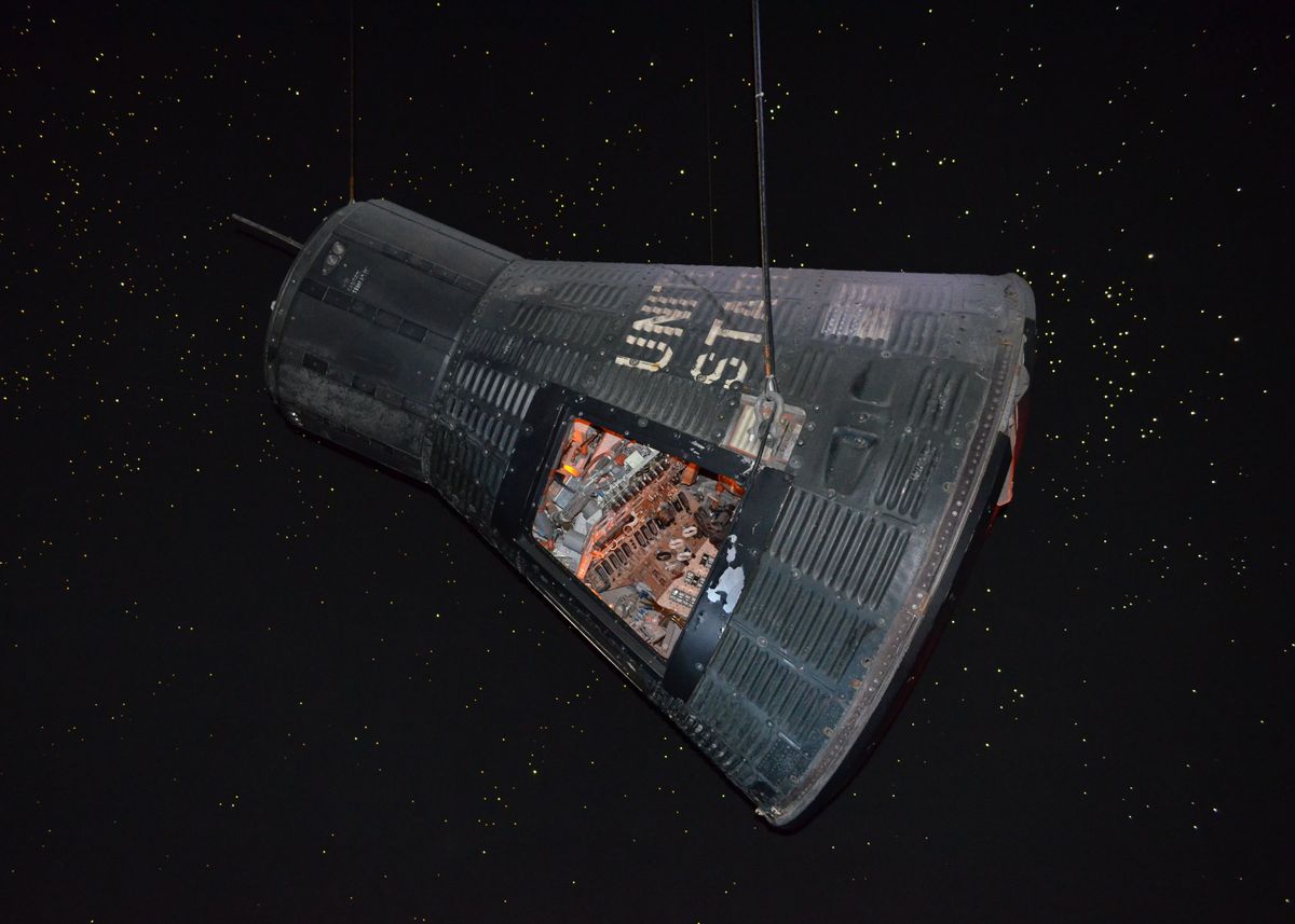 'Space capsule in orbit' Poster, picture, metal print, paint by Sam ...