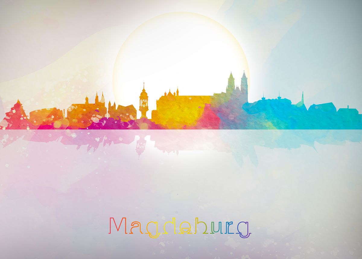 'Magdeburg Germany' Poster, picture, metal print, paint by Farwell ...