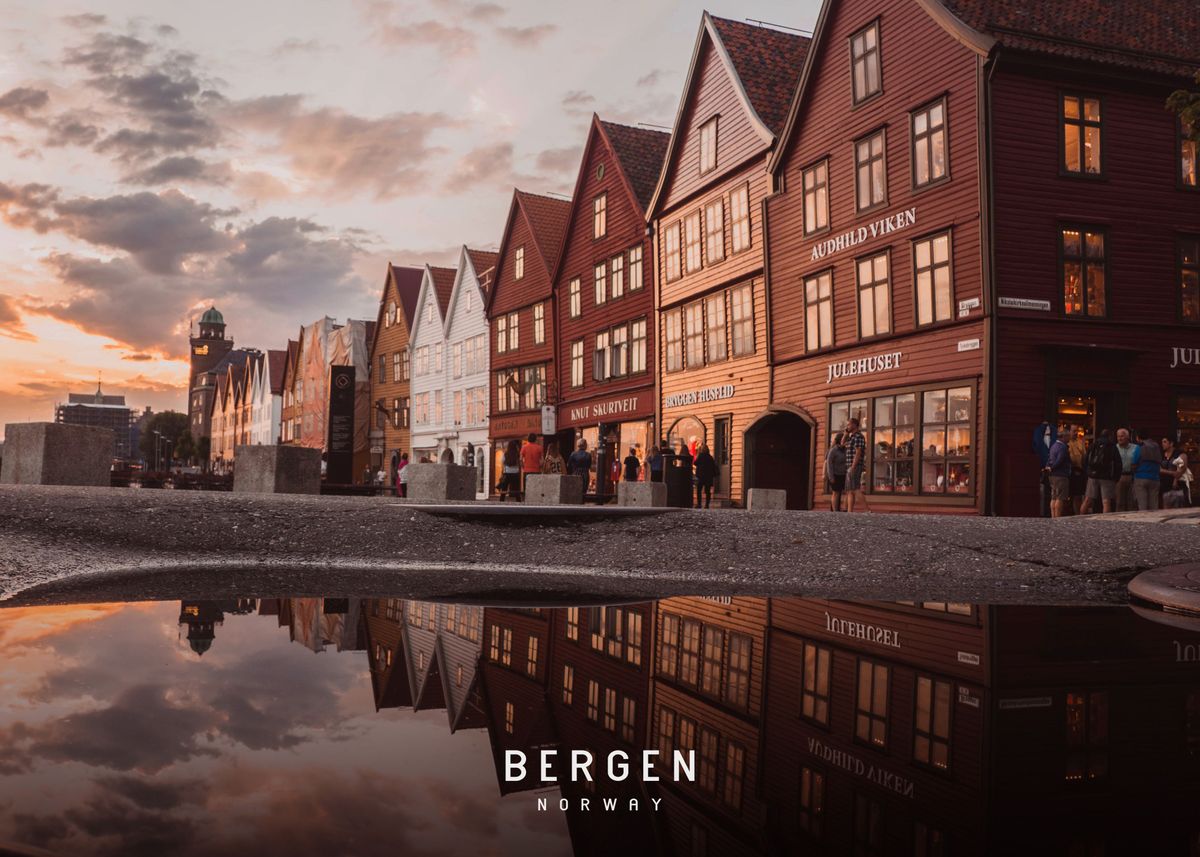 'Bergen ' Poster, picture, metal print, paint by Explore Universe ...