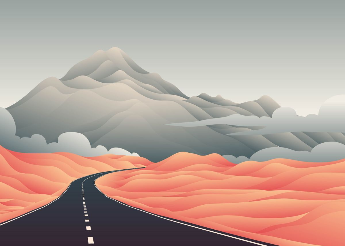 'Long Road' Poster by UNIKORN | Displate