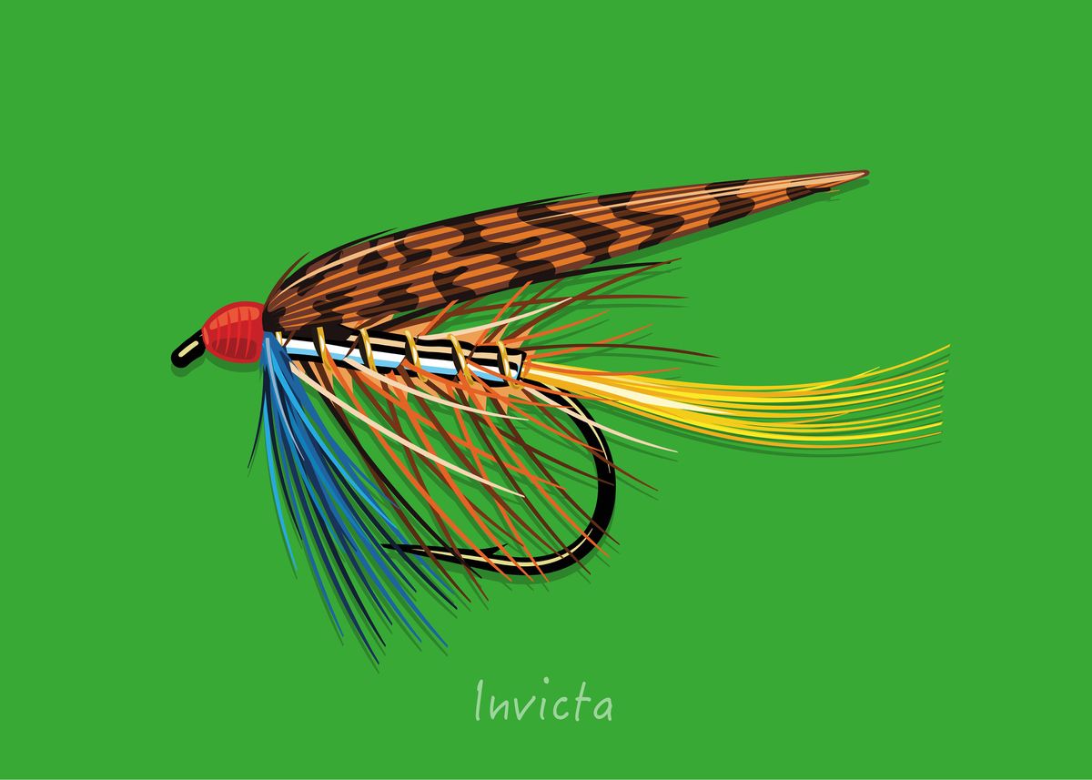 'Invicta' Poster, picture, metal print, paint by Angling Knots | Displate