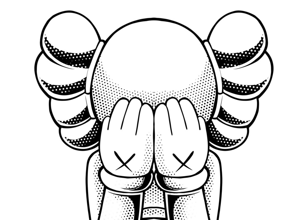 'kaws' Poster, picture, metal print, paint by Boon Edgar | Displate