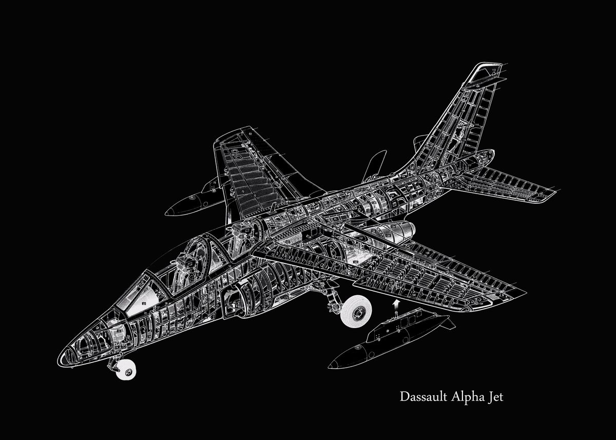 'Dassault Alpha Jet' Poster by Mod Yof | Displate