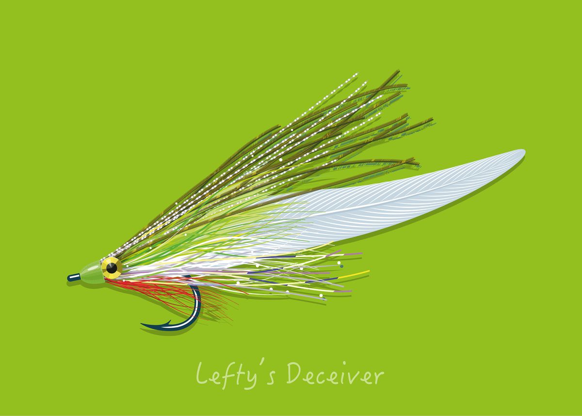 'Leftys Deceiver' Poster, picture, metal print, paint by Angling Knots ...