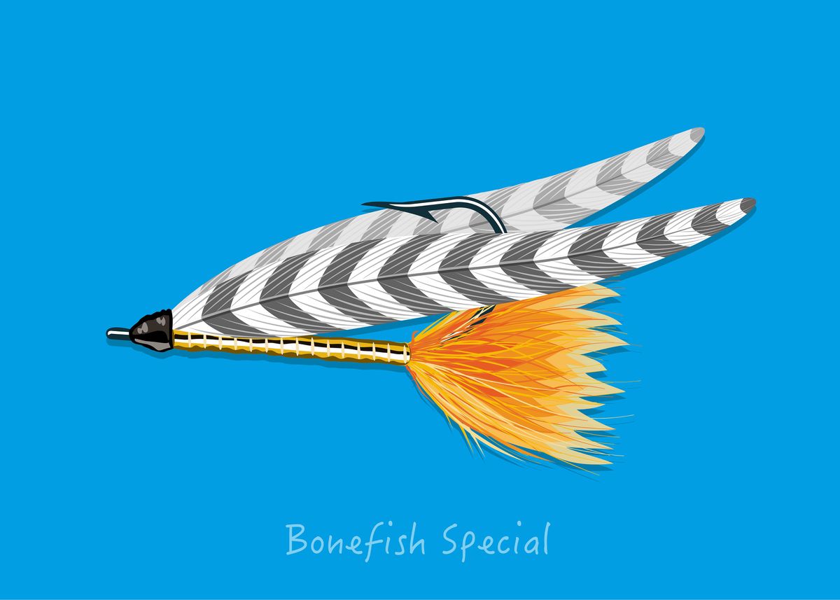 'Bonefish Special' Poster, picture, metal print, paint by Angling Knots ...