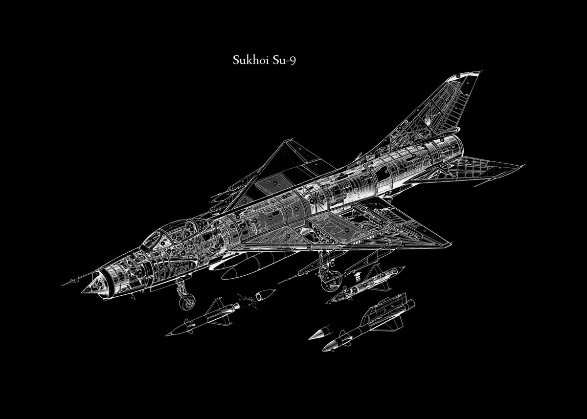 'Sukhoi Su 9' Poster by Mod Yof | Displate