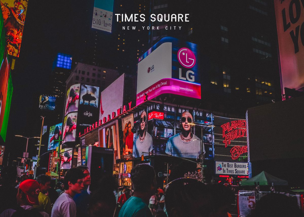 'Times Square ' Poster, picture, metal print, paint by Famous City ...