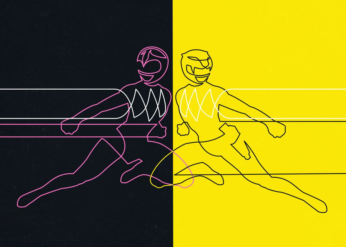 'Power Ranger Mirror' Poster, picture, metal print, paint by Power ...