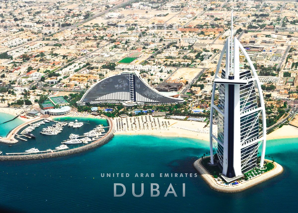 'Dubai Skyview' Poster by Merah Djoeang | Displate