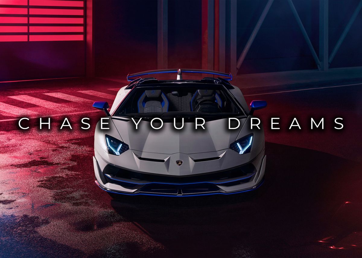 'Chase Your Dreams' Poster, picture, metal print, paint by Conceptual Photography | Displate