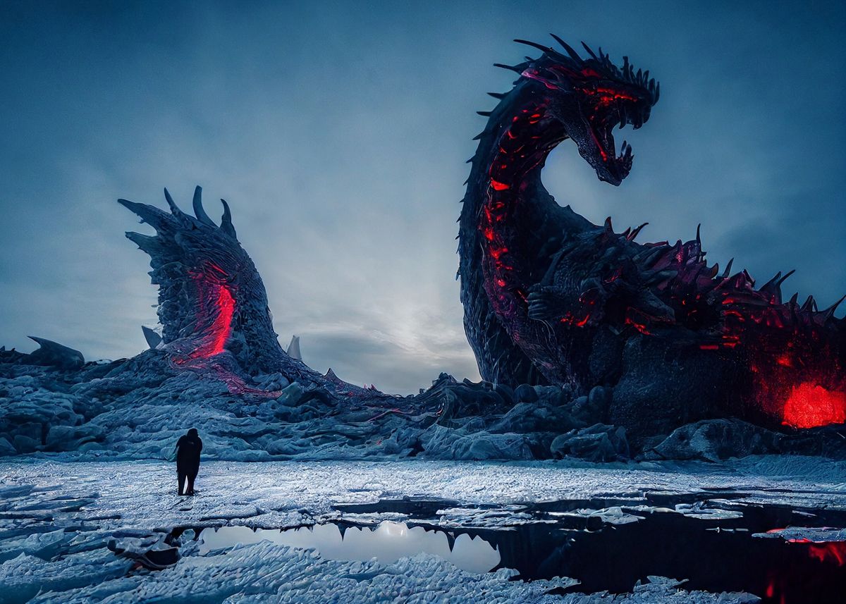 'Ice Dragon Izmir' Poster, picture, metal print, paint by Thranduil ...