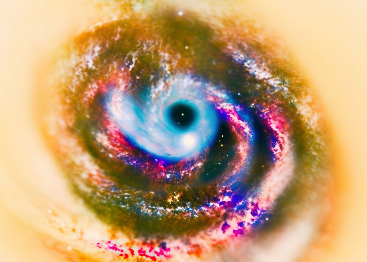 'Eye human macro spiral gal' Poster, picture, metal print, paint by ...