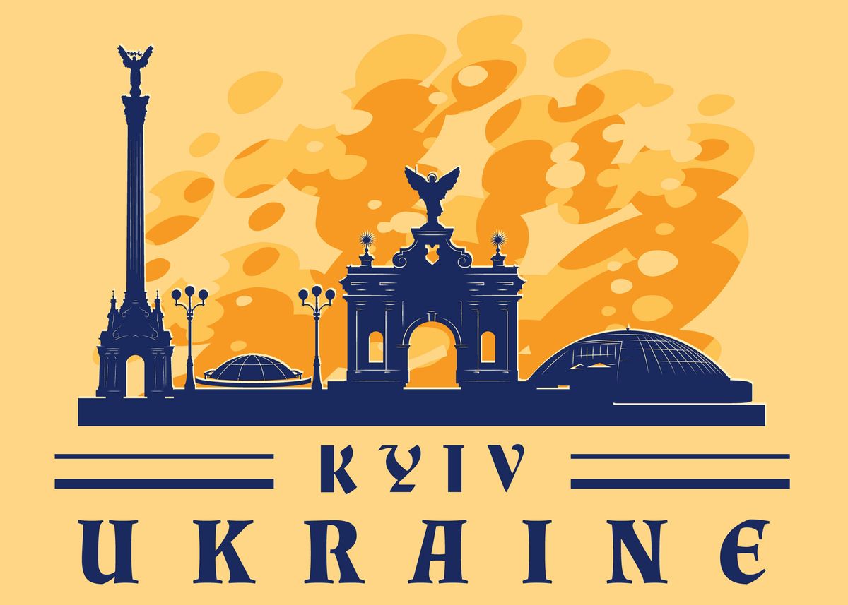'Kiev City Ukraine' Poster, picture, metal print, paint by Max Ronn ...