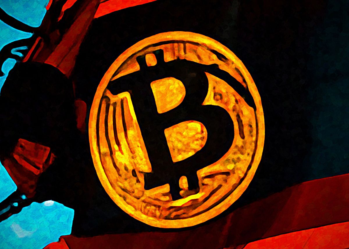 'Bitcoin Flag BTC' Poster by Pop Shop | Displate