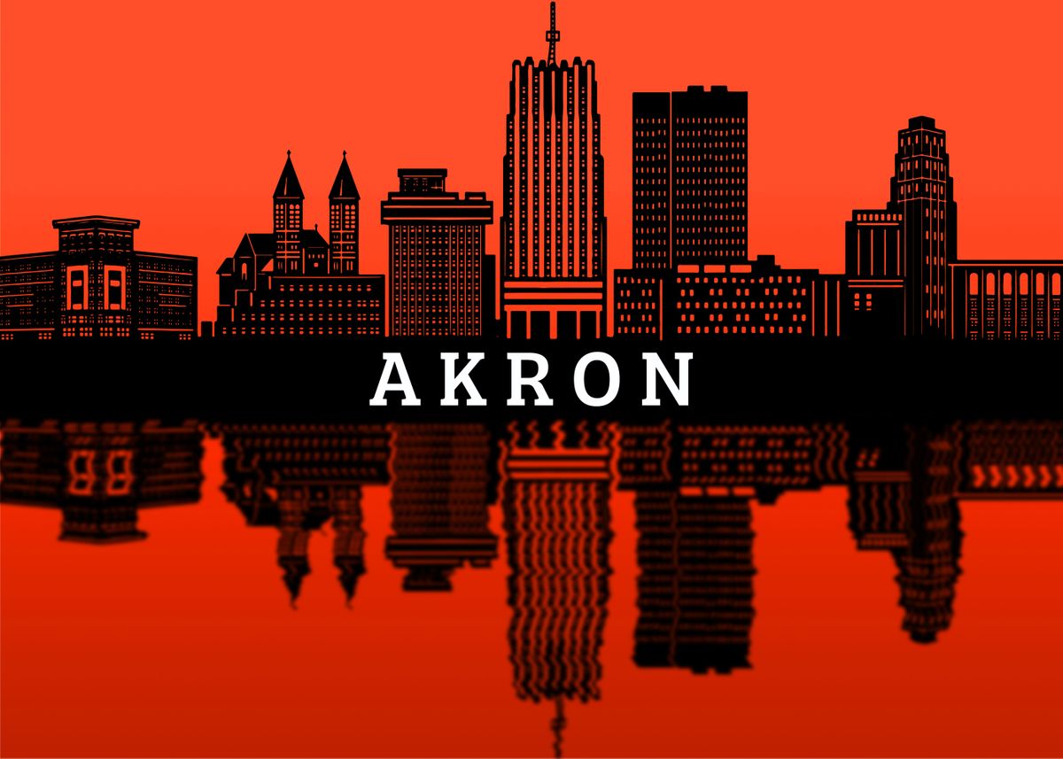 'Akron' Poster, picture, metal print, paint by Wasi Blond | Displate