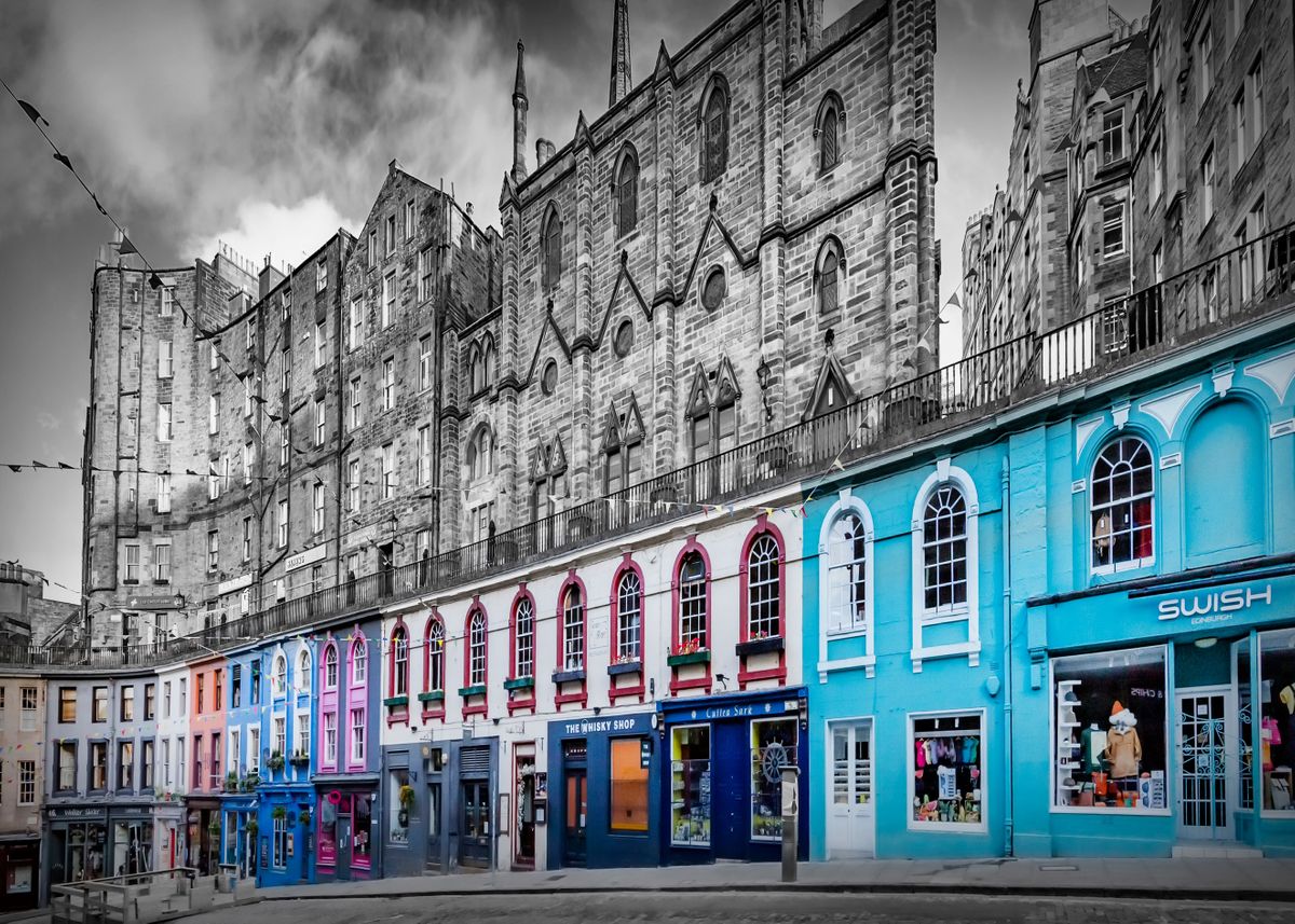 'Victoria Street Edinburgh' Poster, picture, metal print, paint by ...