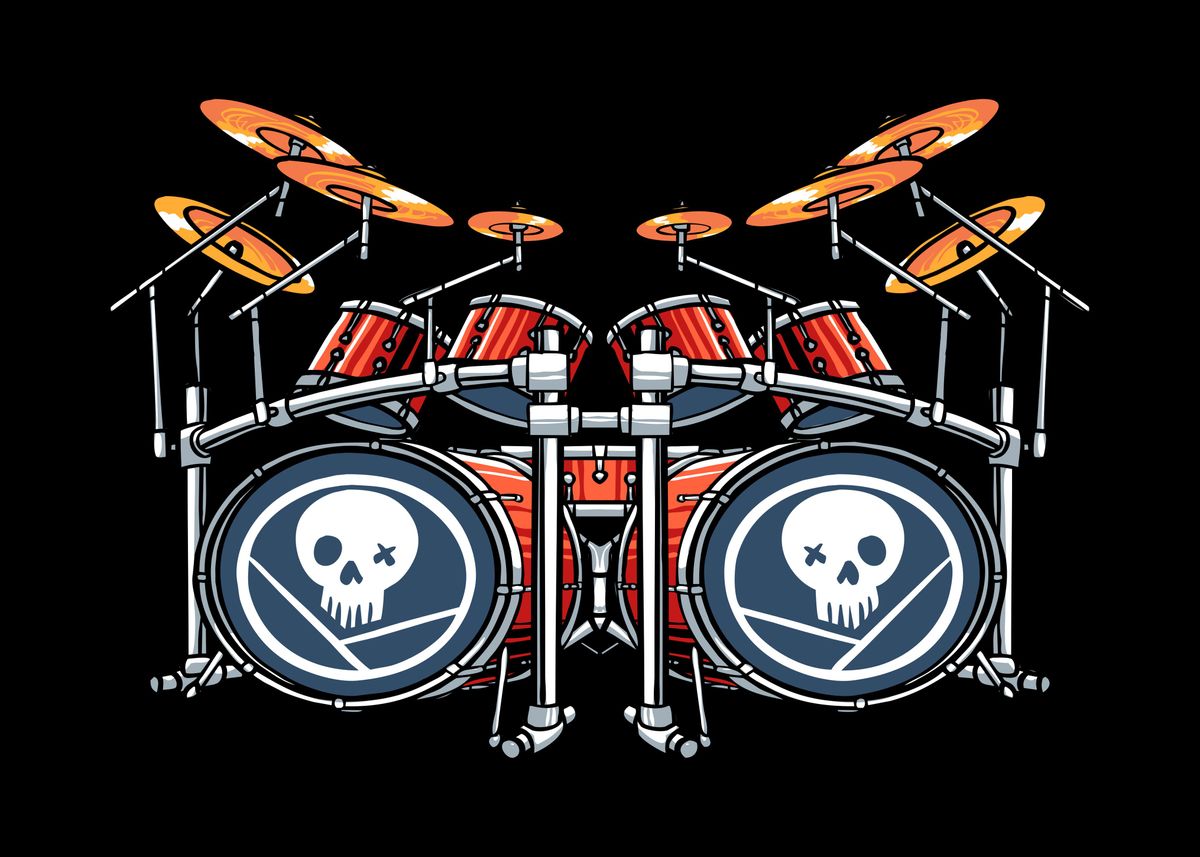 'The drum set' Poster, picture, metal print, paint by Tran Duc Hieu ...