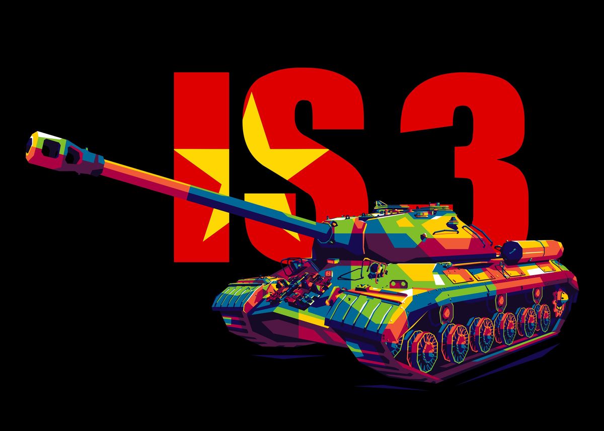 'IS 3 Heavy Tank' Poster, picture, metal print, paint by Lintang ...
