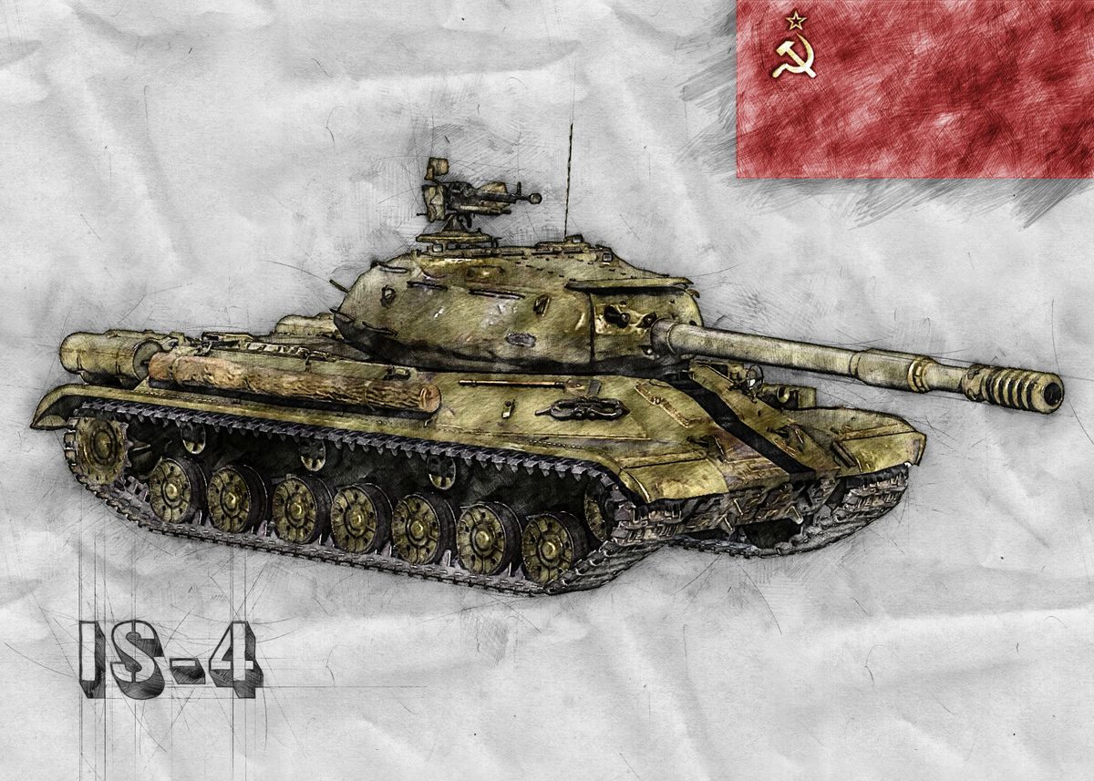 'IS 4' Poster, picture, metal print, paint by Pixxelworks Florian Schaller | Displate