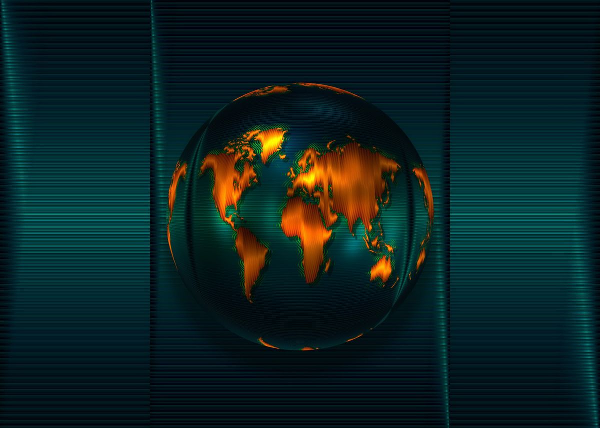 'The world map v2' Poster by Maja Vladisavljevic and Milan Vicentijevic | Displate