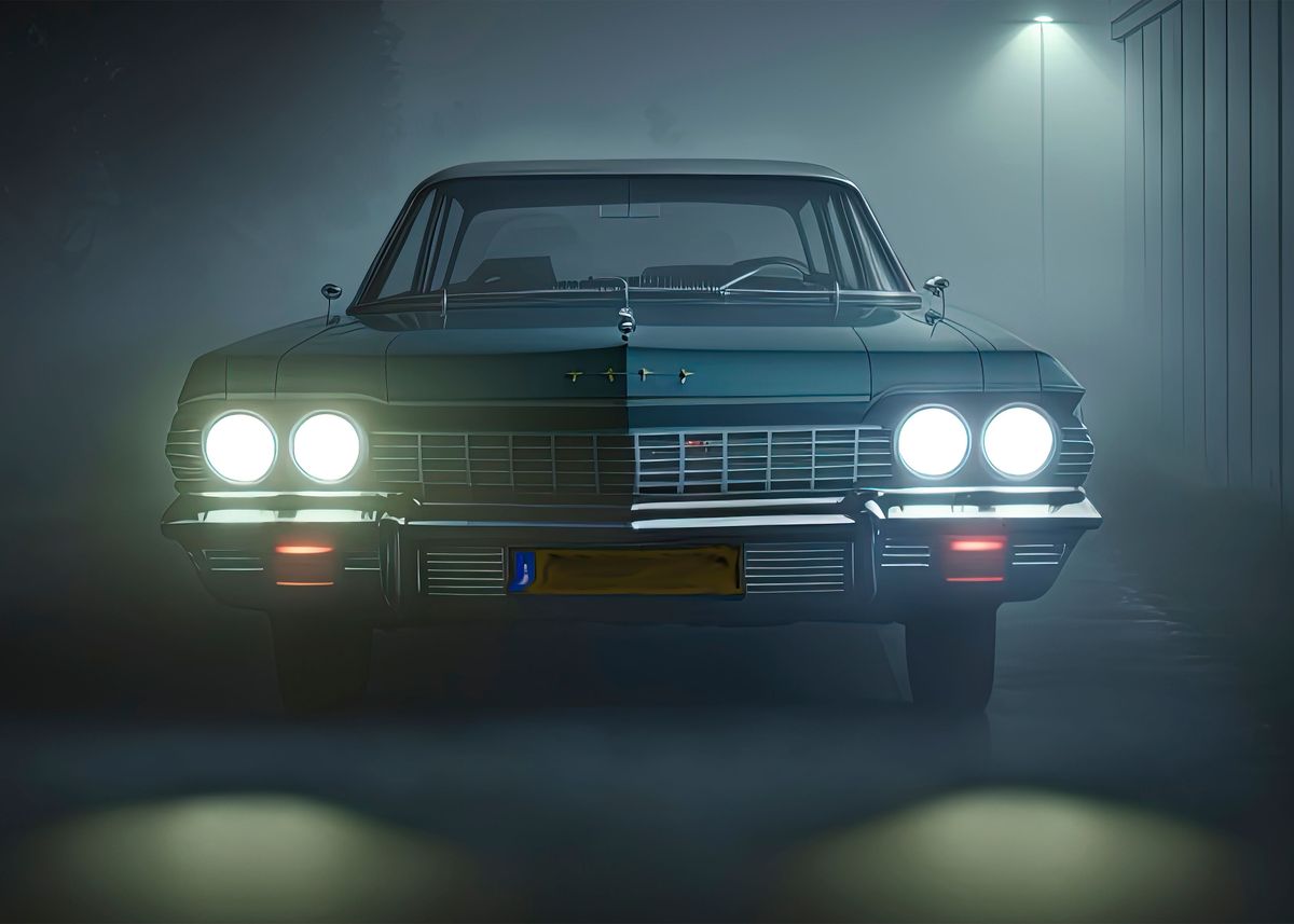 'Night of the Impala' Poster, picture, metal print, paint by Kenny ...