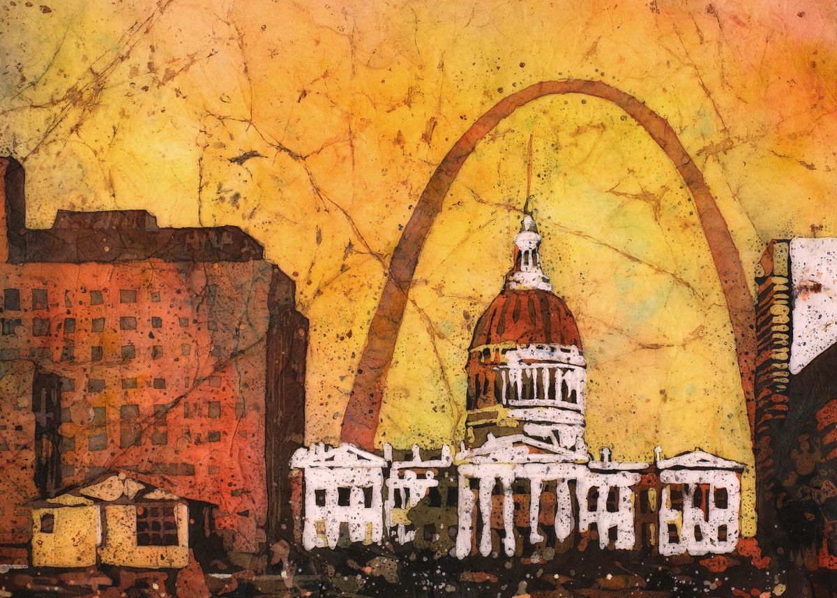 'St Louis Arch Missouri' Poster, picture, metal print, paint by Ryan ...