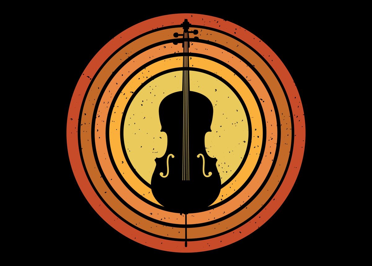 'Retro Cello' Poster by Hexor | Displate