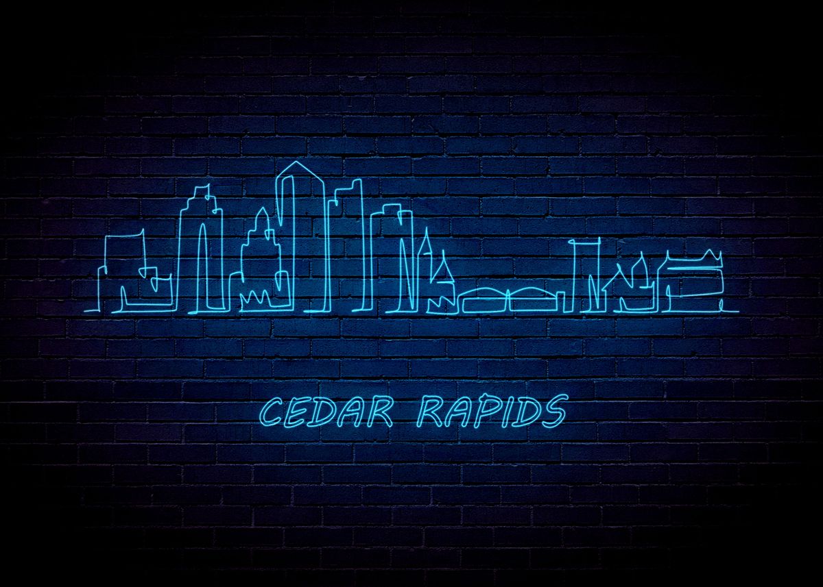 'CEDAR RAPIDS' Poster, picture, metal print, paint by Mod Yof | Displate