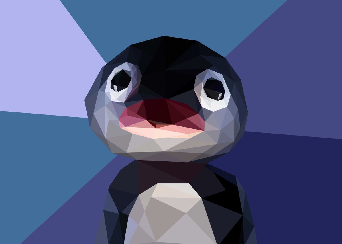'pinguin noot noot memes' Poster, picture, metal print, paint by ...