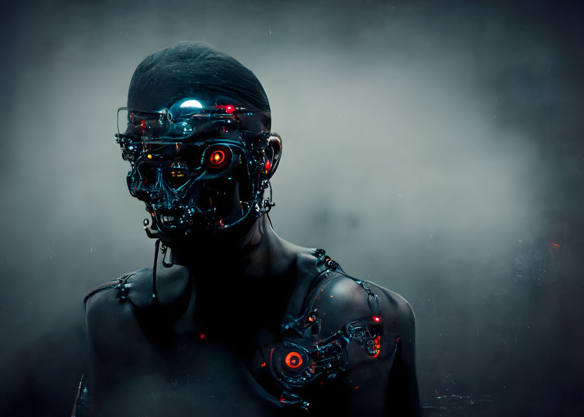 'Cybernetic enhancement' Poster, picture, metal print, paint by ...