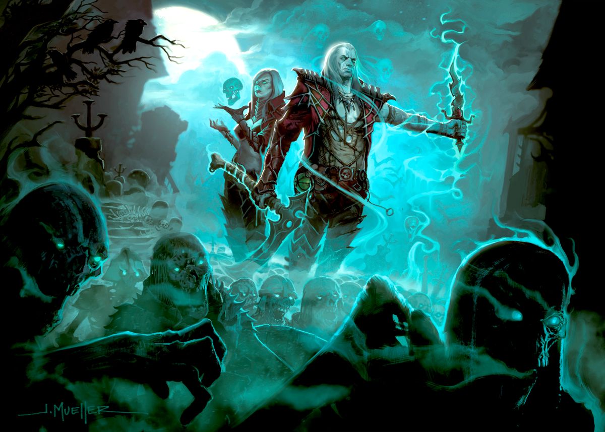 'Necromancers' Poster, picture, metal print, paint by Diablo | Displate