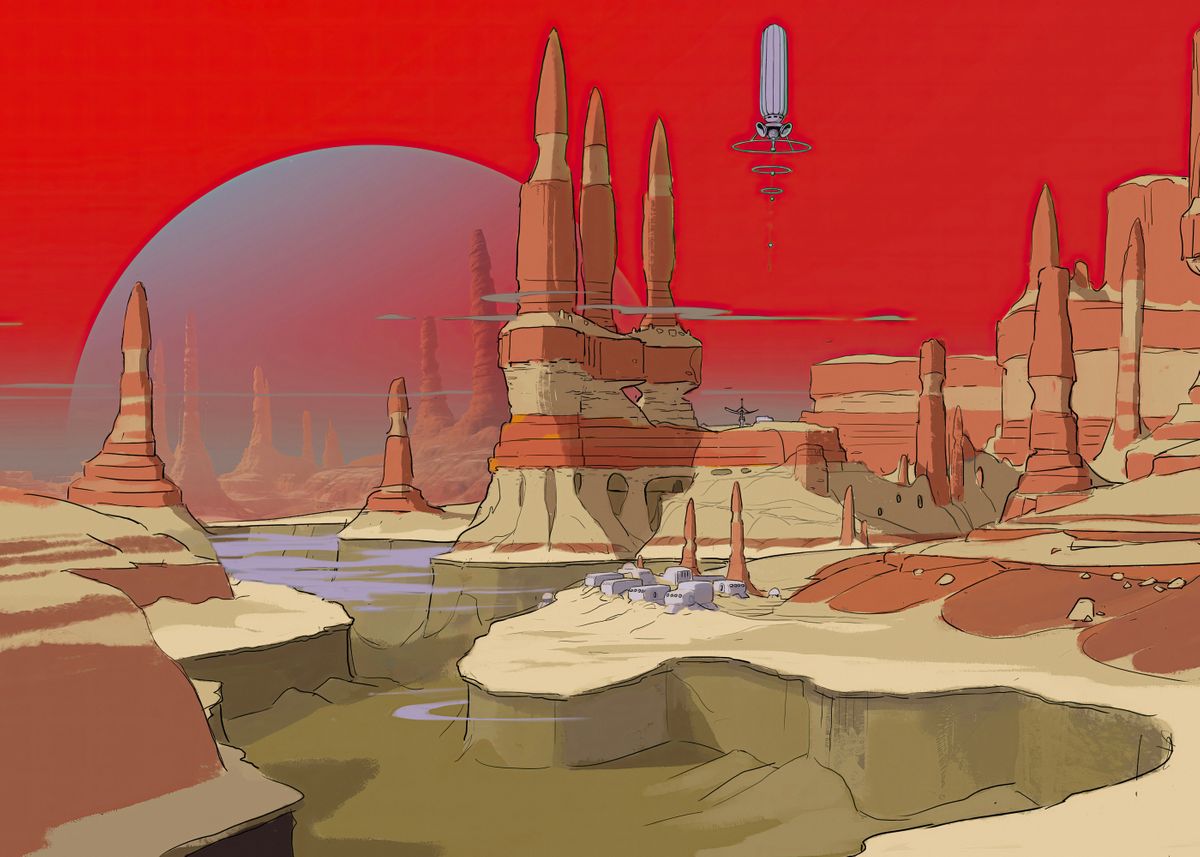 'Red Planet' Poster, picture, metal print, paint by 11 bit studios ...