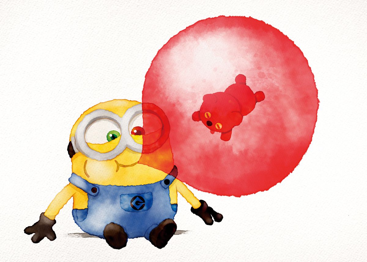 'Tim in the Bubble' Poster, picture, metal print, paint by Minions ...