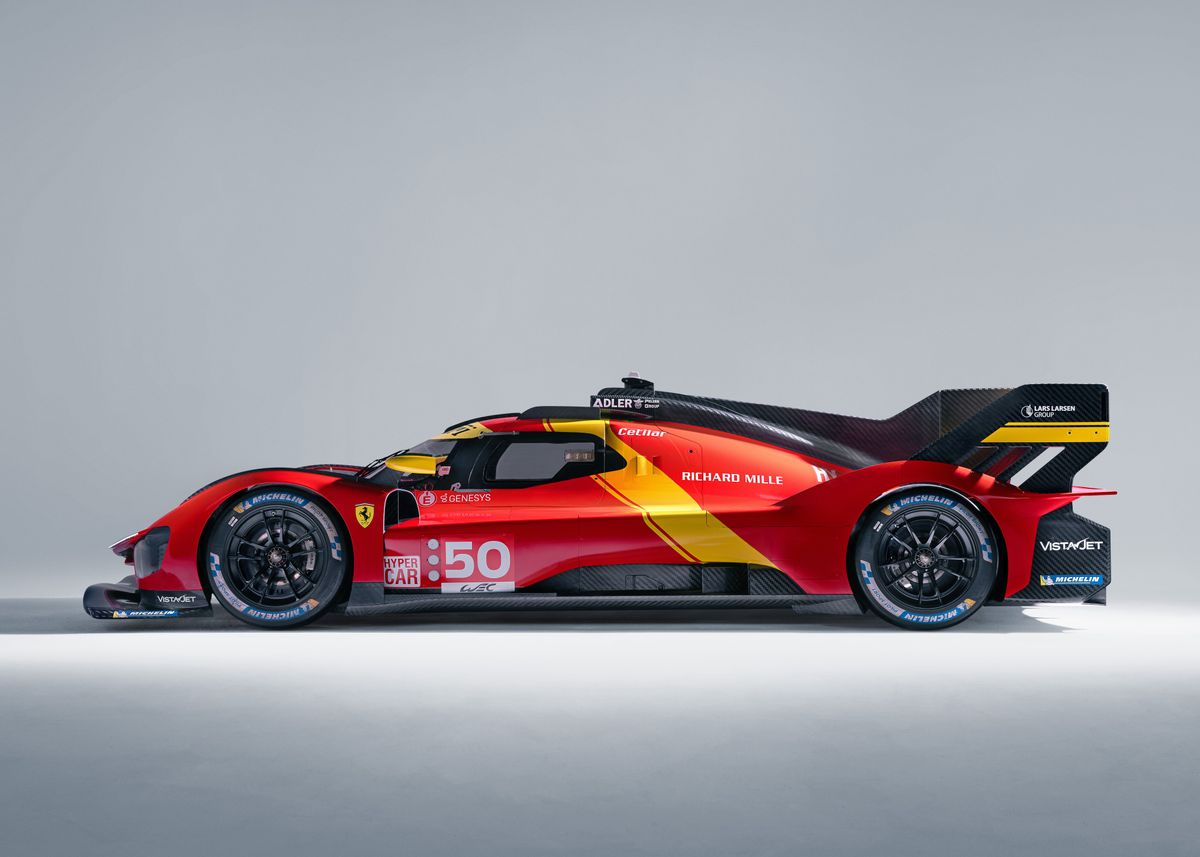 'Ferrari 499P' Poster, picture, metal print, paint by Bay One | Displate