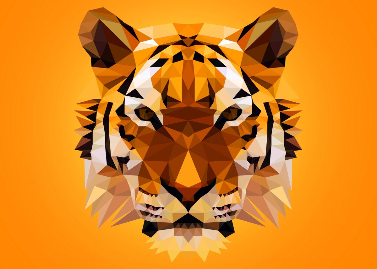 'Tiger' Poster, picture, metal print, paint by Dare Neil | Displate