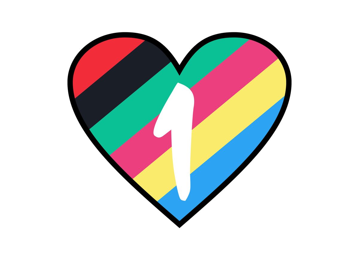 'one love' Poster, picture, metal print, paint by anamaria tudor | Displate