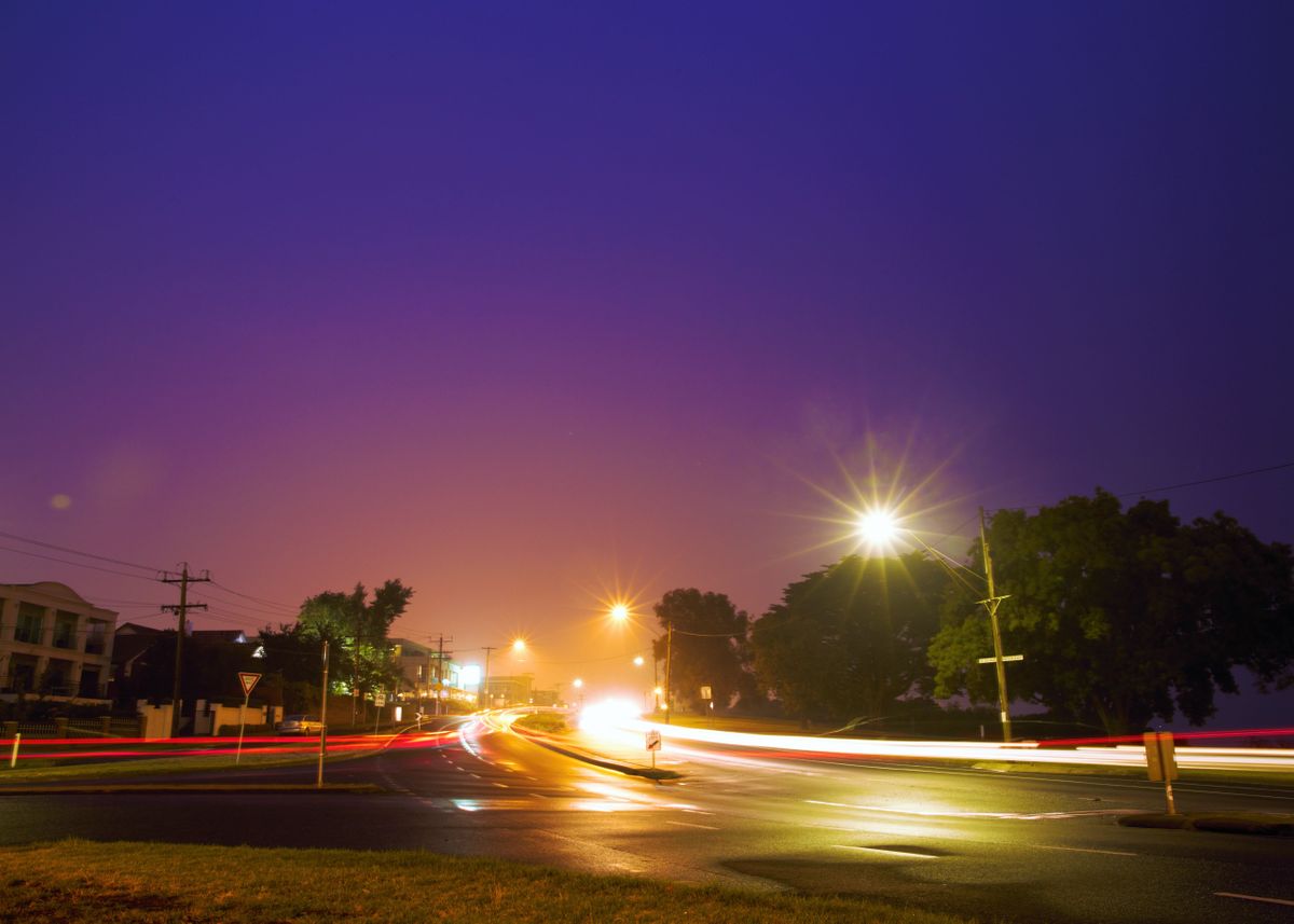 'Long Exposure Trails Night' Poster by Noah Tassalini | Displate